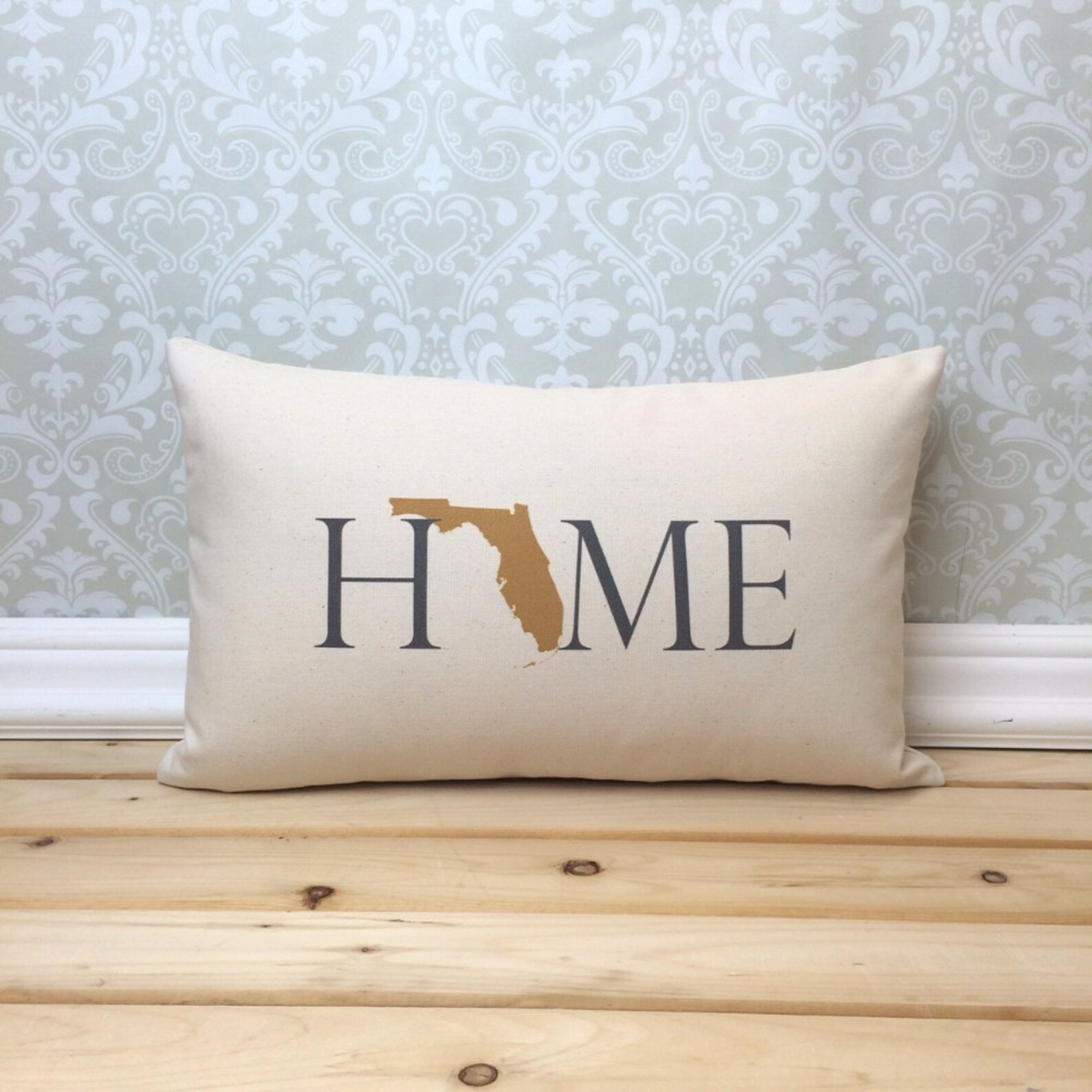 Florida Home State Lumbar Pillow Cover With Optional Pillow - Etsy