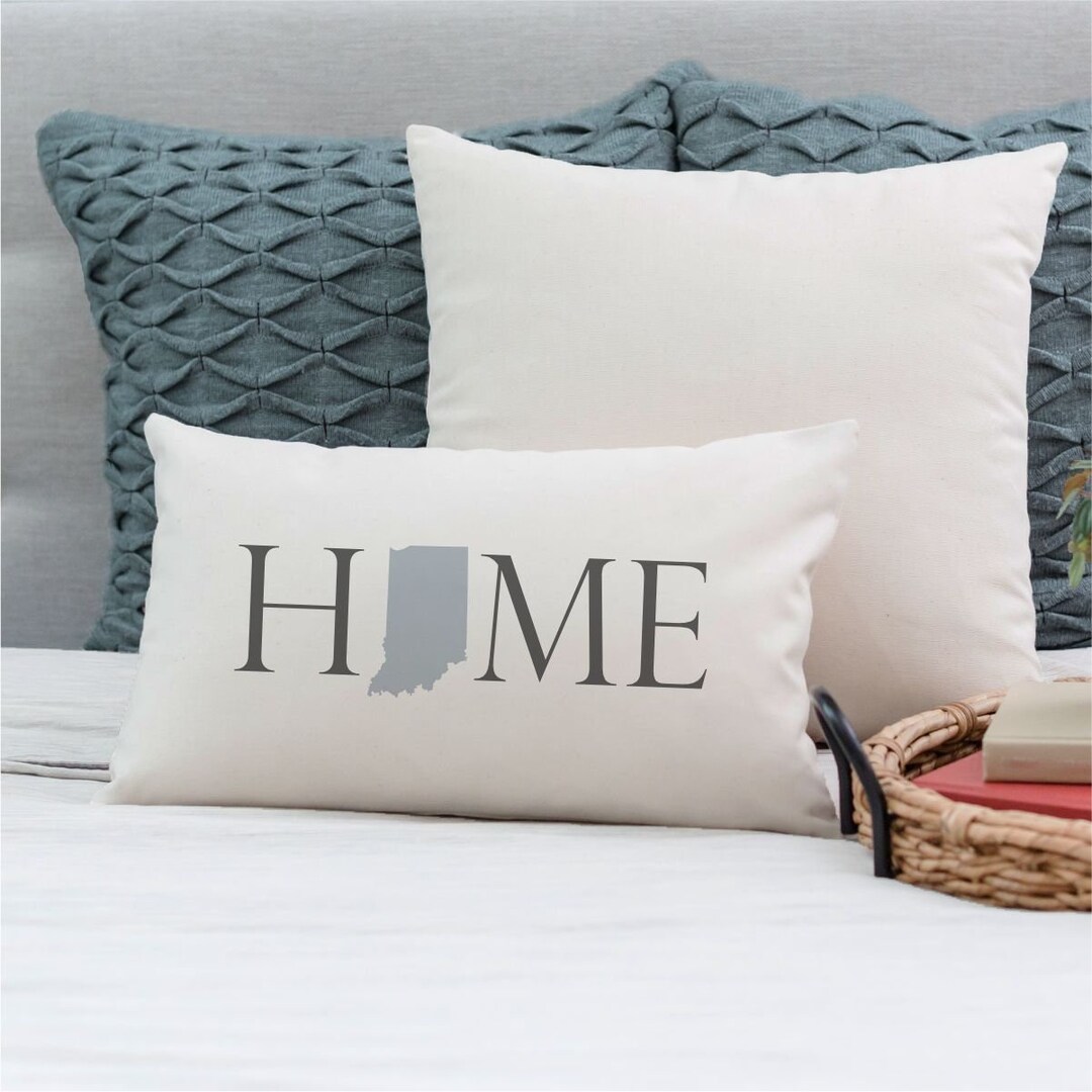 Indiana Pillow, Long Pillow, Home Pillow, State Pillow, Home Decor ...