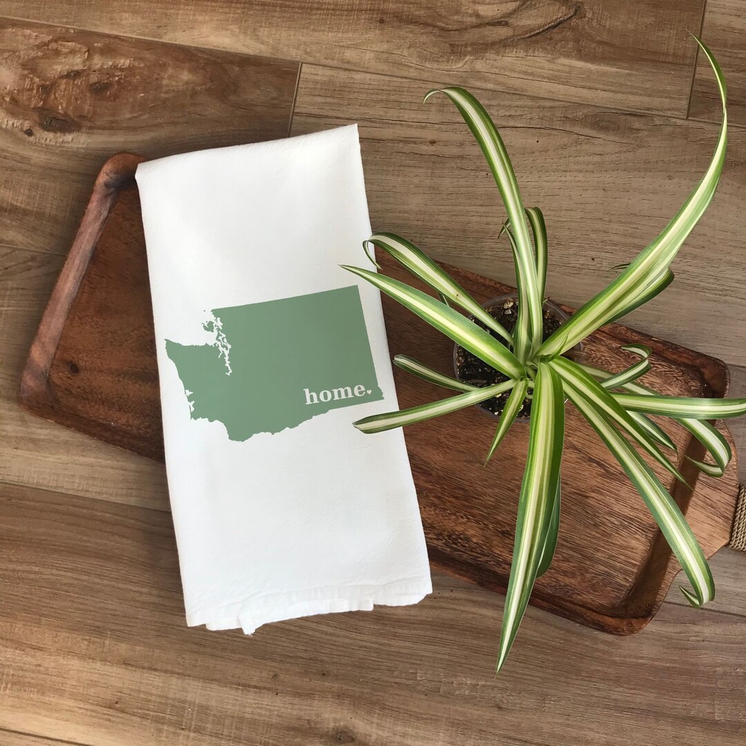 Washington State Flour Sack Towel, Washington State Tea Towel, Kitchen ...