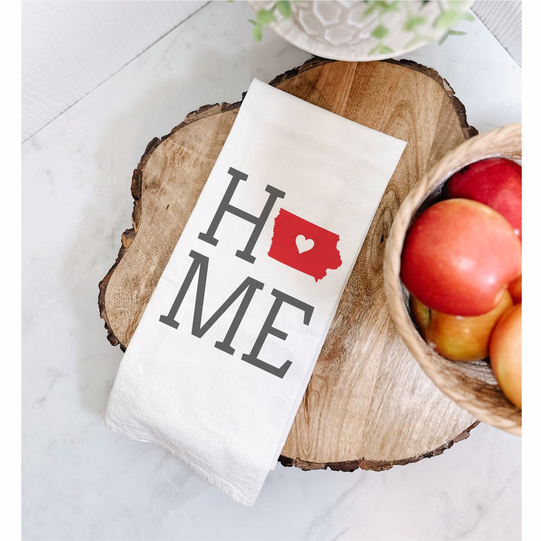 Iowa State Flour Sack Towel, Iowa State Tea Towel, Flour Sack Tea Towel ...