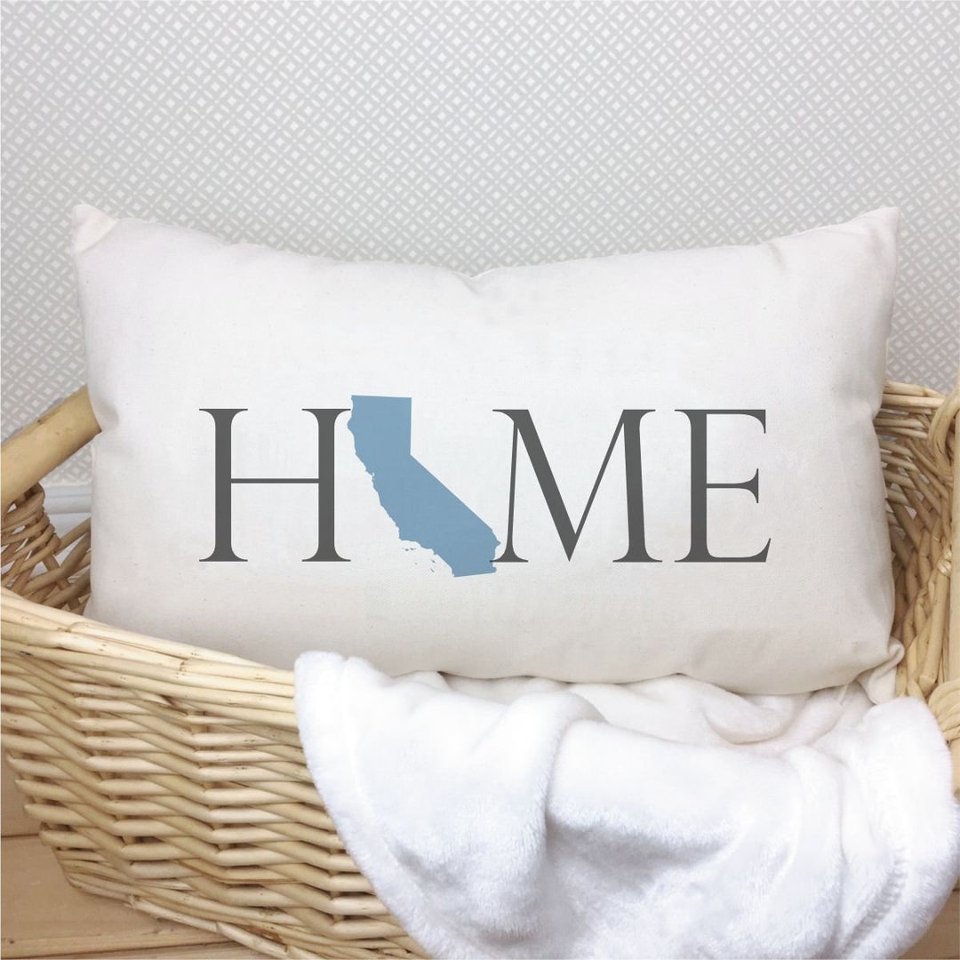 California Home State Lumbar Pillow Cover With Optional Pillow Insert ...