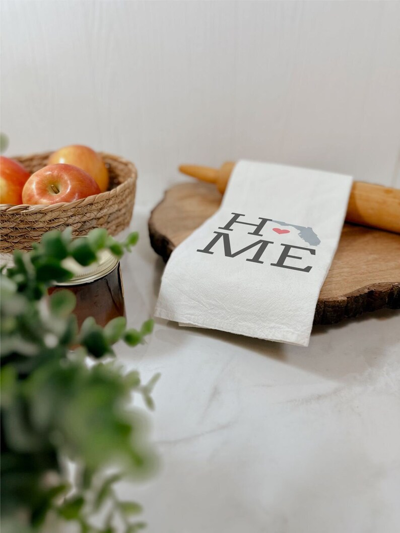 Florida State Flour Sack Towel, Florida State Tea Towel, Flour Sack Tea ...