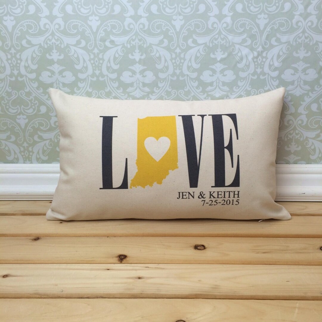 Indiana Pillow Personalized Gift for Couple Personalized Gift - Etsy