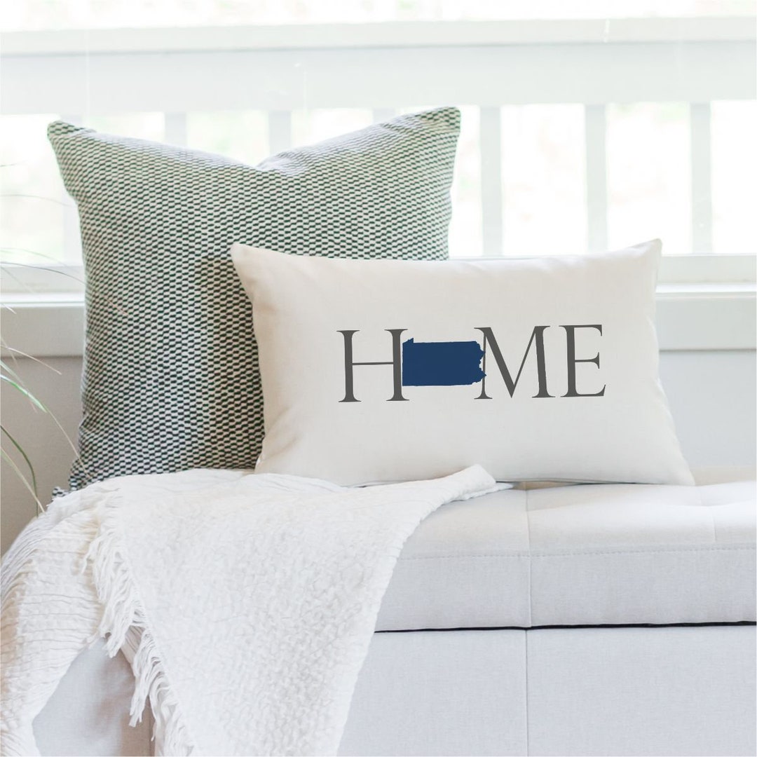 Pennsylvania Home State Lumbar Pillow Cover With Optional Pillow Insert ...