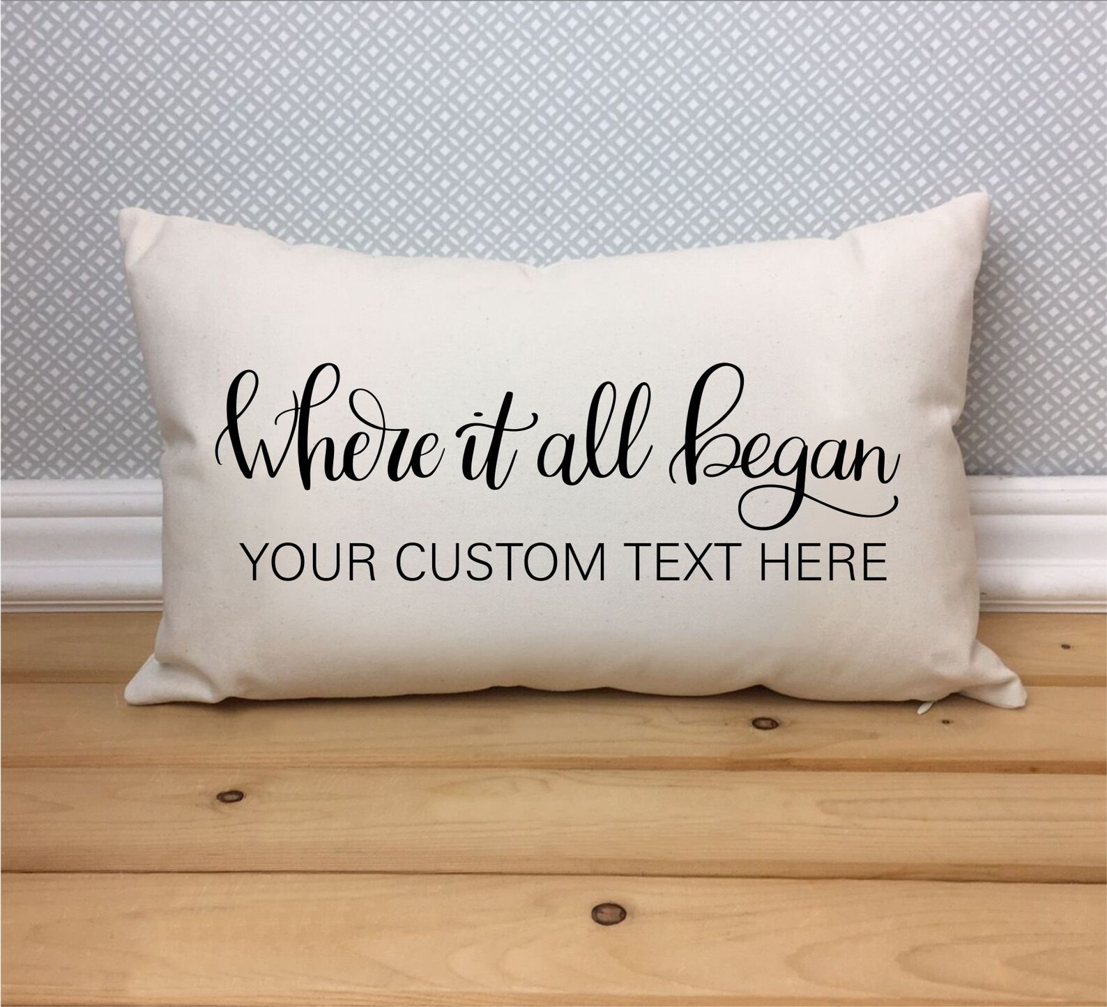 Personalized Pillow Cover With Optional Insert / Where It All - Etsy