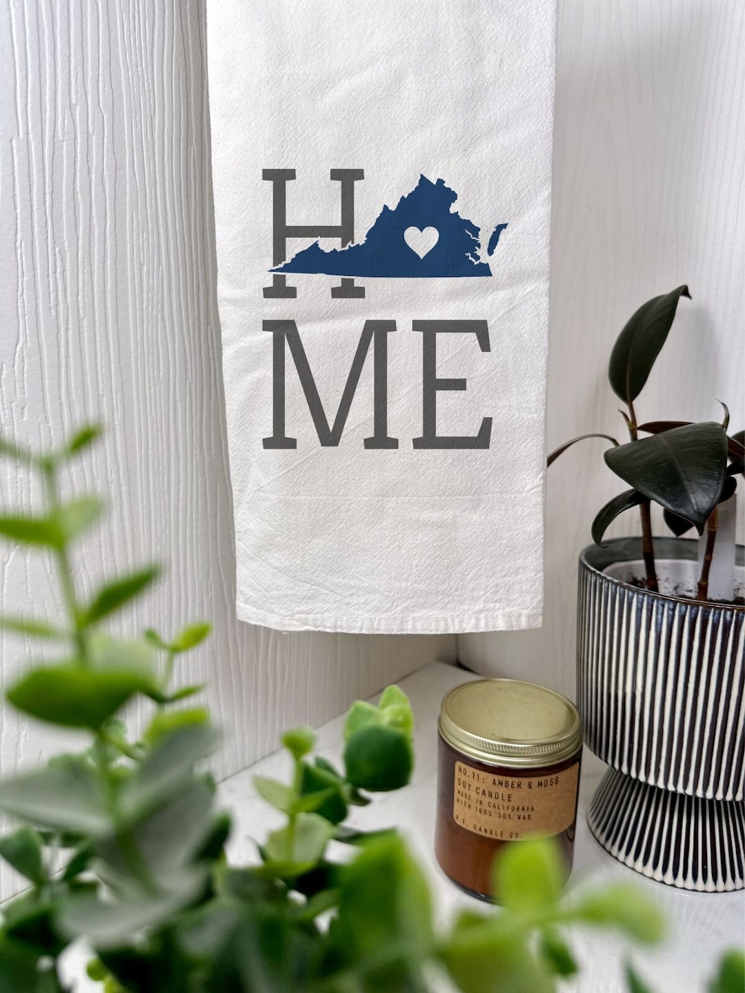 Virginia State Flour Sack Towel, Virginia State Tea Towel, Flour Sack ...