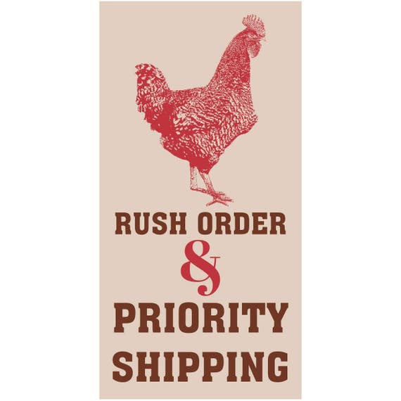 RUSH ORDER and Priority Shipping | Etsy