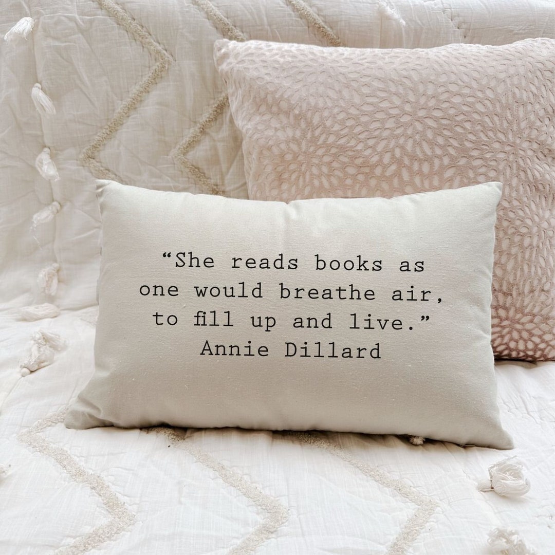 Custom Book Quote Pillow Cover With Optional Insert, Book Lover Pillow ...