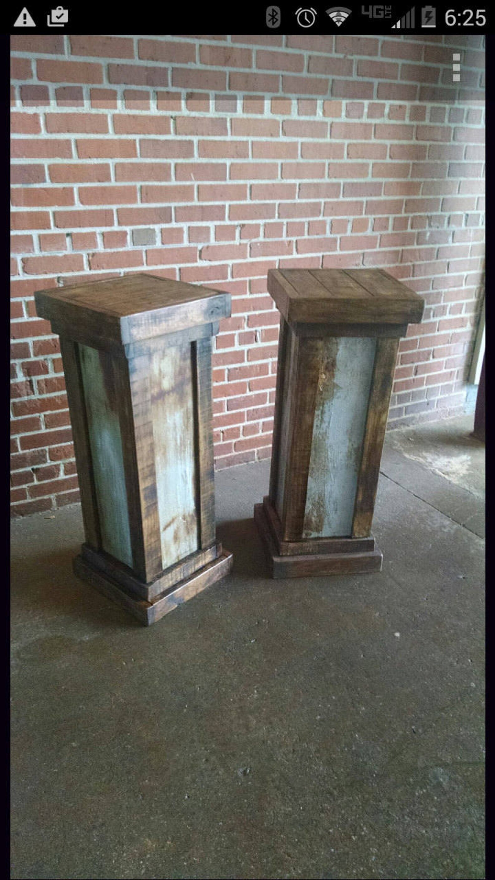 Reclaimed Wood Column Podium Plant Stand Wedding Decor | Etsy