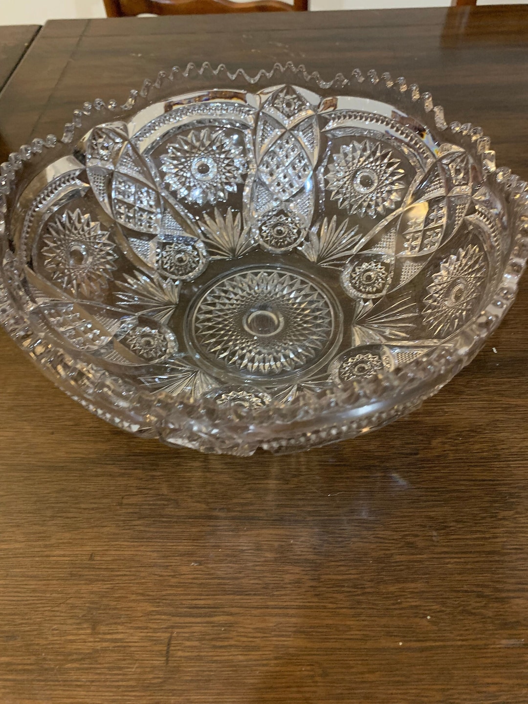 Vintage Cut Glass Bowl, Glass Bowl, Vintage Lead Glass Bowl - Etsy