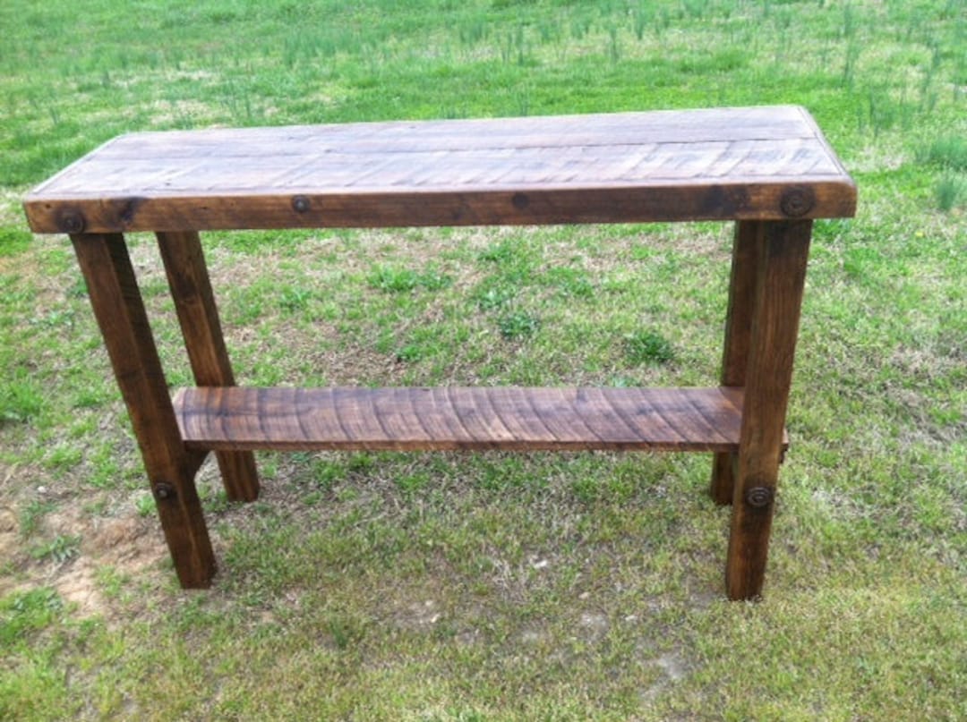 Sofa Table, Wood Table, Rustic Sofa Table, Rustic Barn Wood Foyer Table ...