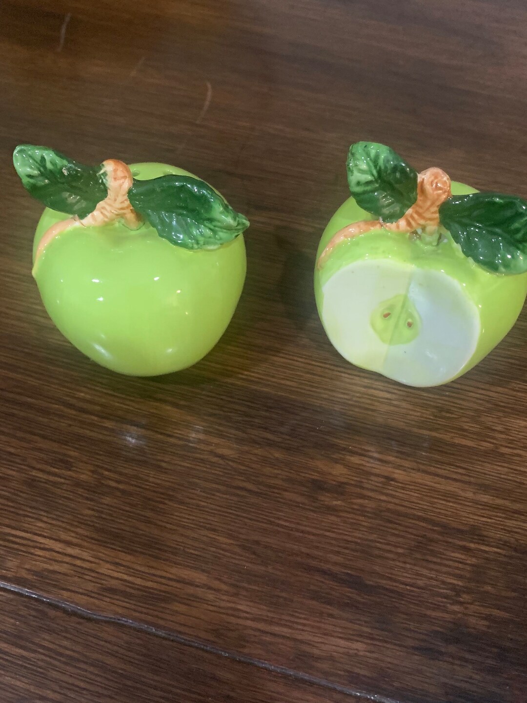 Vintage Green Apple Salt and Pepper Shakers, Salt and Pepper Shaker ...