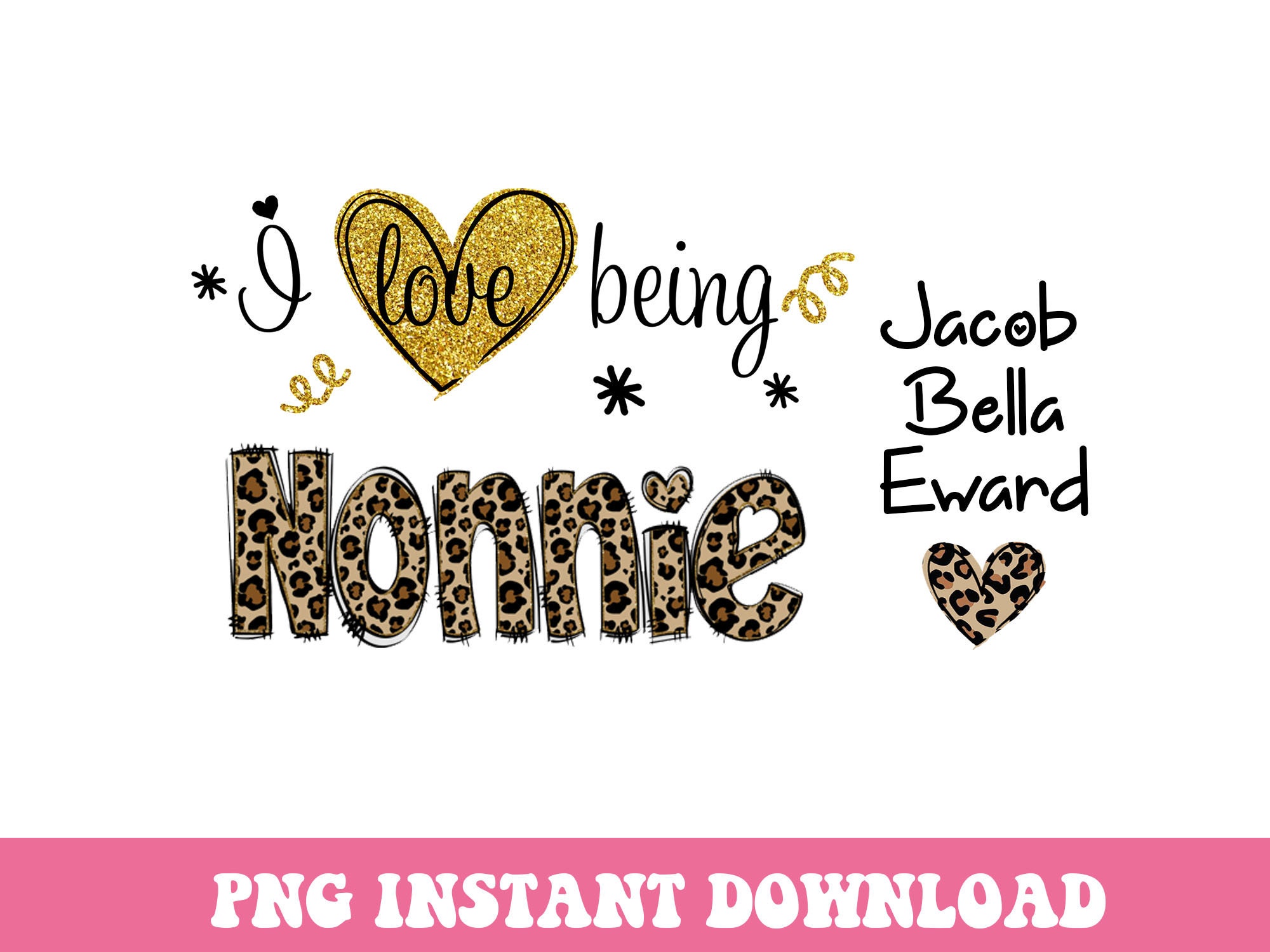 I Love Being Nonnie Nickname Png Bundle, Gigi Mimi Nana Claus Png ...