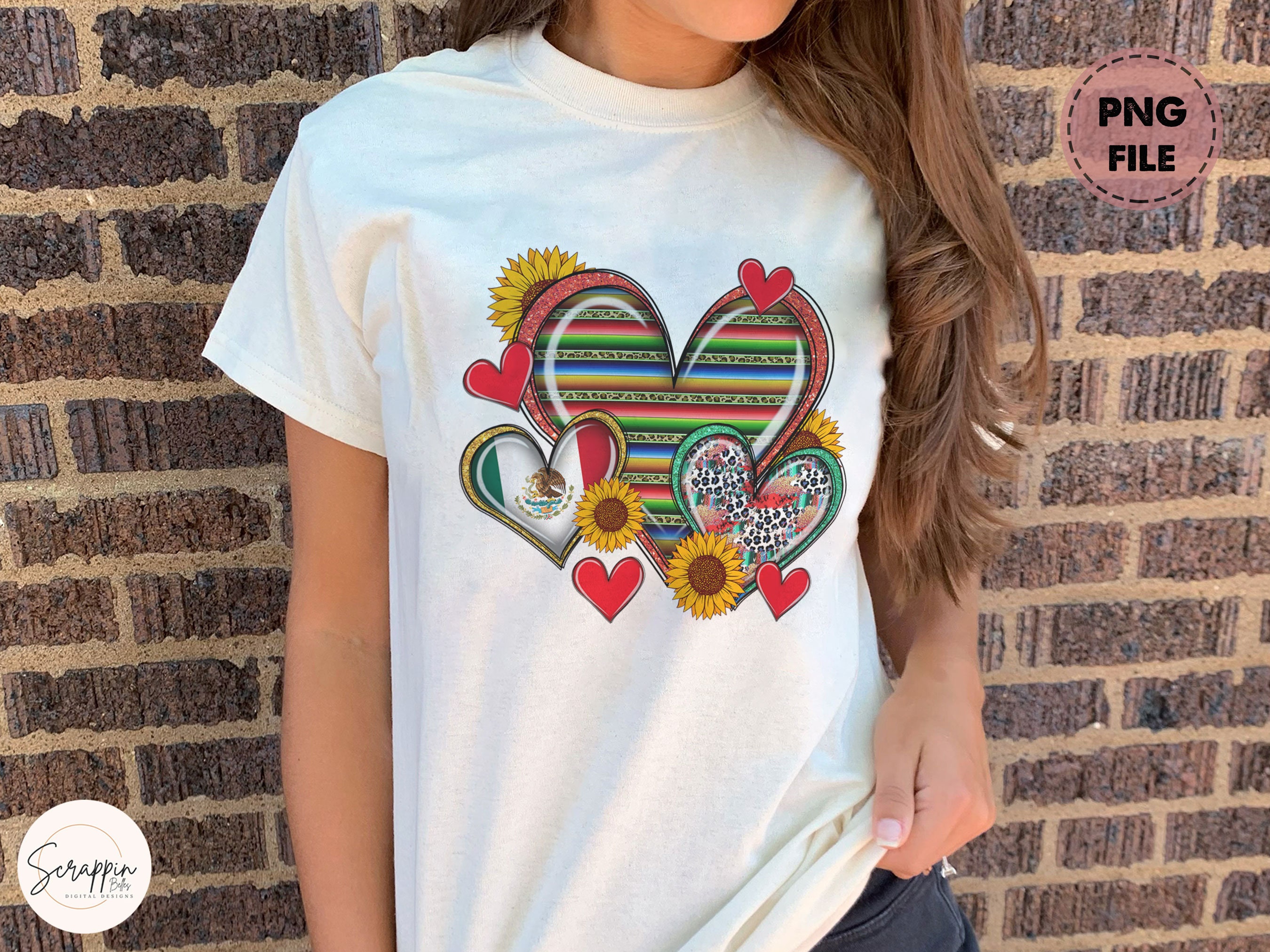 Mexican Serape Heart PNG Mexican Sublimation Serape Png - Etsy