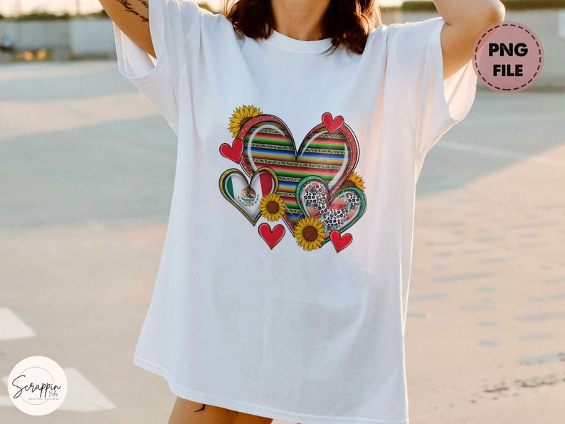 Mexican Serape Heart PNG Mexican Sublimation Serape Png - Etsy