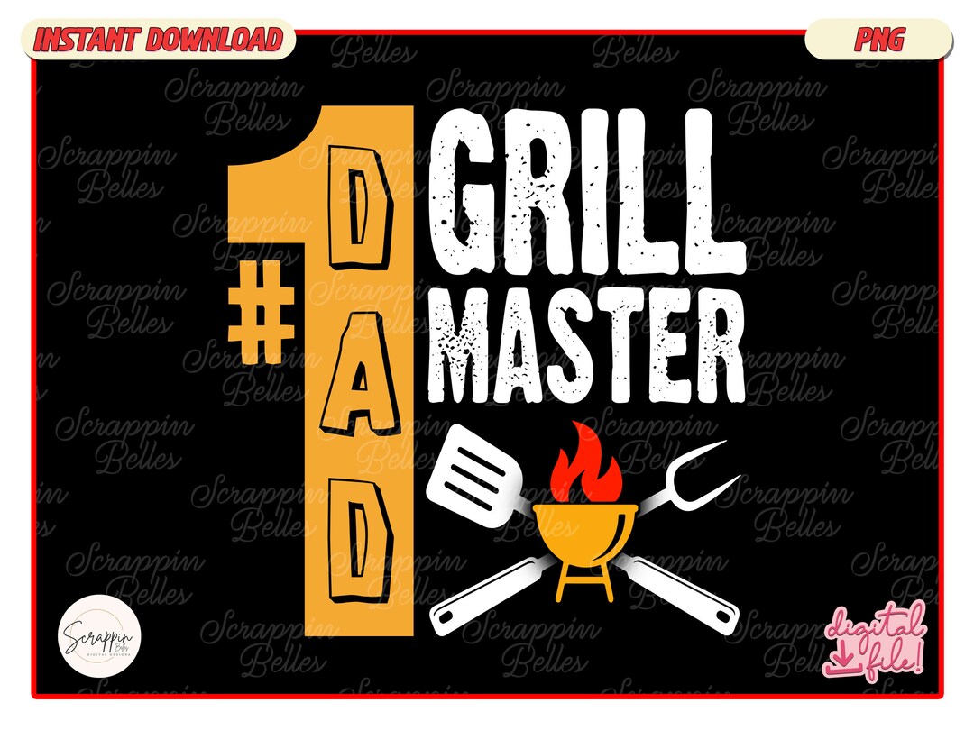 Grill Master Dad PNG Sublimation Design the Grill Father - Etsy