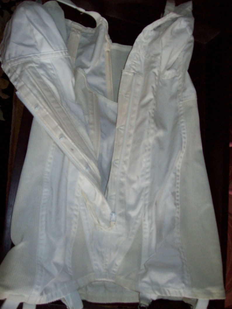 Vintage White Full Body Corset Boustier - Lace - Plastic Boning - Etsy