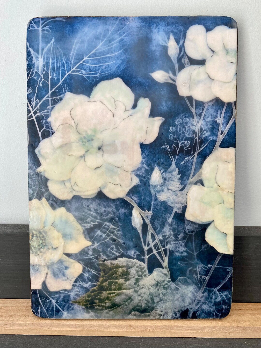 Roses Art Encaustic Painting Floral Art Mini Painting Natural - Etsy