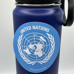 United Nations UN Vinyl Sticker Decal - 3” - 6 Mil - Water Bottle ...