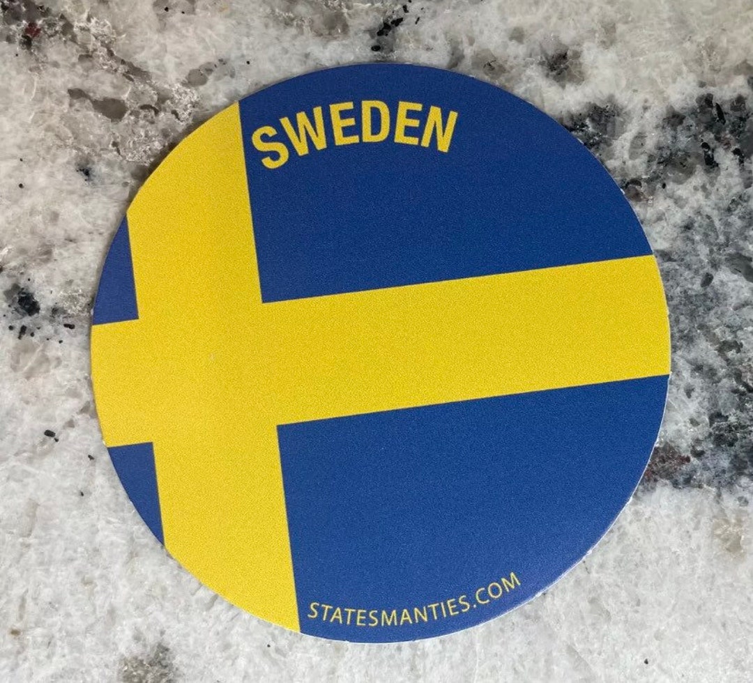 Sweden - Vinyl Sticker Decal - 3” - 6 Mil - Water Bottle Laptop Car ...