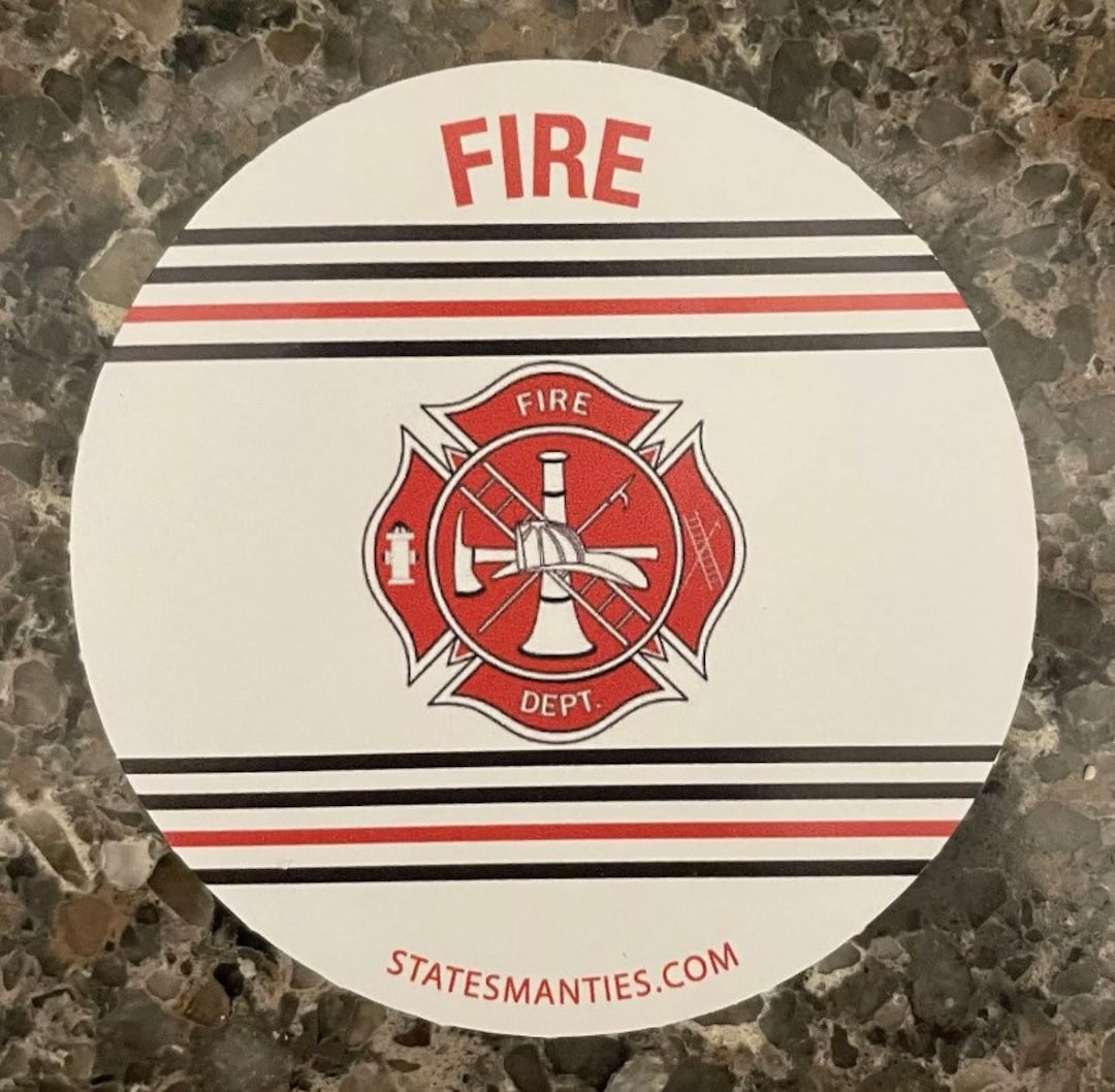 Fire Department Fireman Firefighter Vinyl Sticker Decal - 3” - 6 Mil ...
