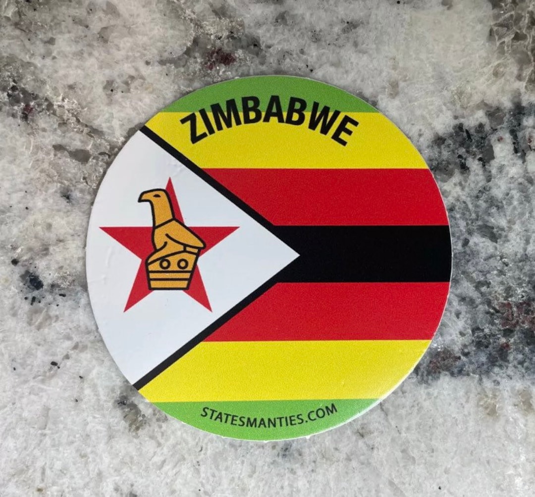 Zimbabwe - Vinyl Sticker Decal - 3” - 6 Mil - Water Bottle Laptop Car ...