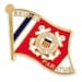 US Coast Guard USCG Flag Emblem Pin Lapel Tie Necktie Tack Statesman ...
