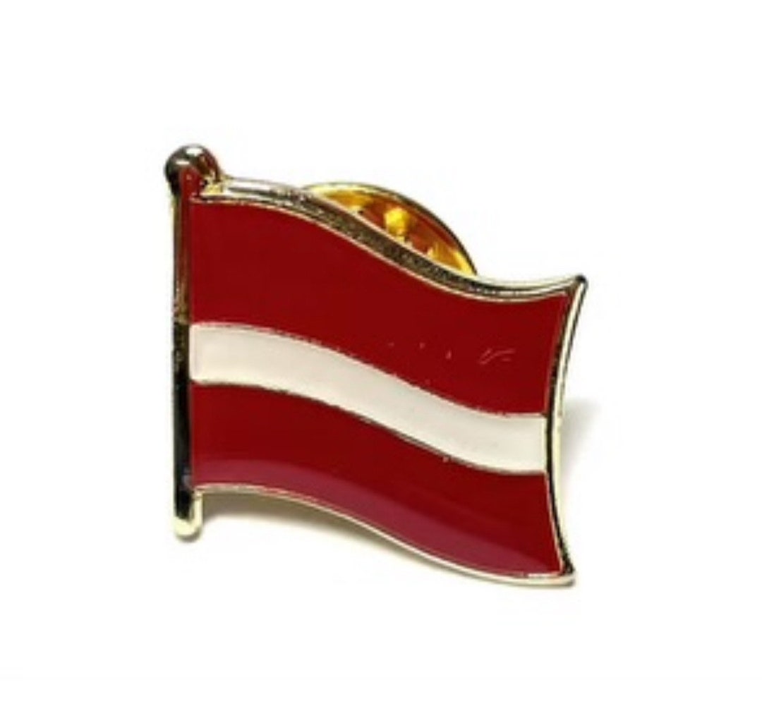 Latvia Flag Country Baltic States Pin Lapel Tie Necktie Tack LDS ...