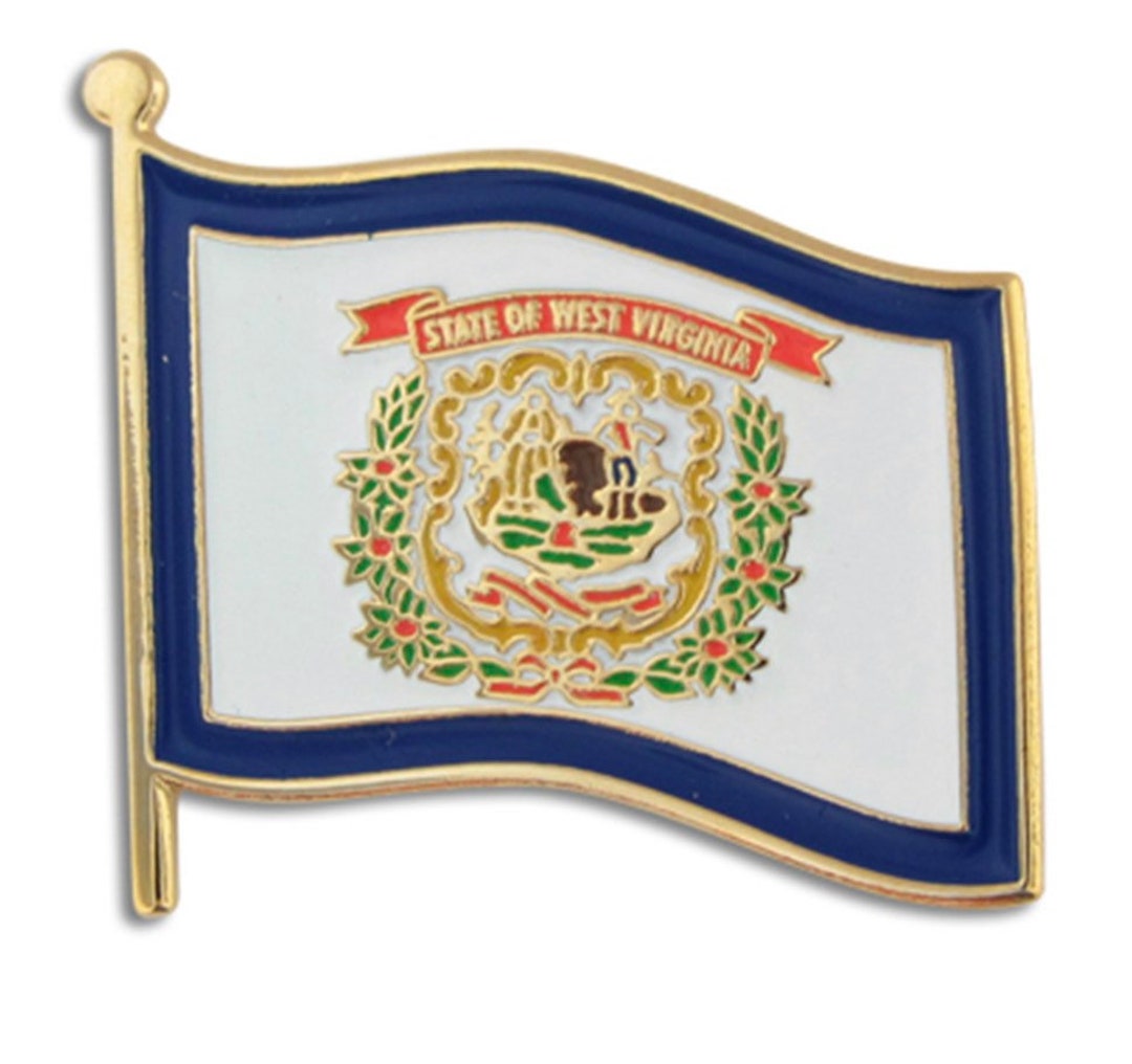 West Virginia WV Flag State Pin Lapel Tie Necktie Tack LDS Missionary ...