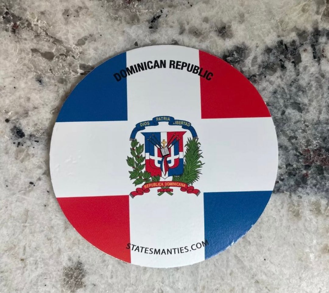 Dominican Republic Vinyl Sticker Decal - 3” - 6 Mil - Water Bottle ...