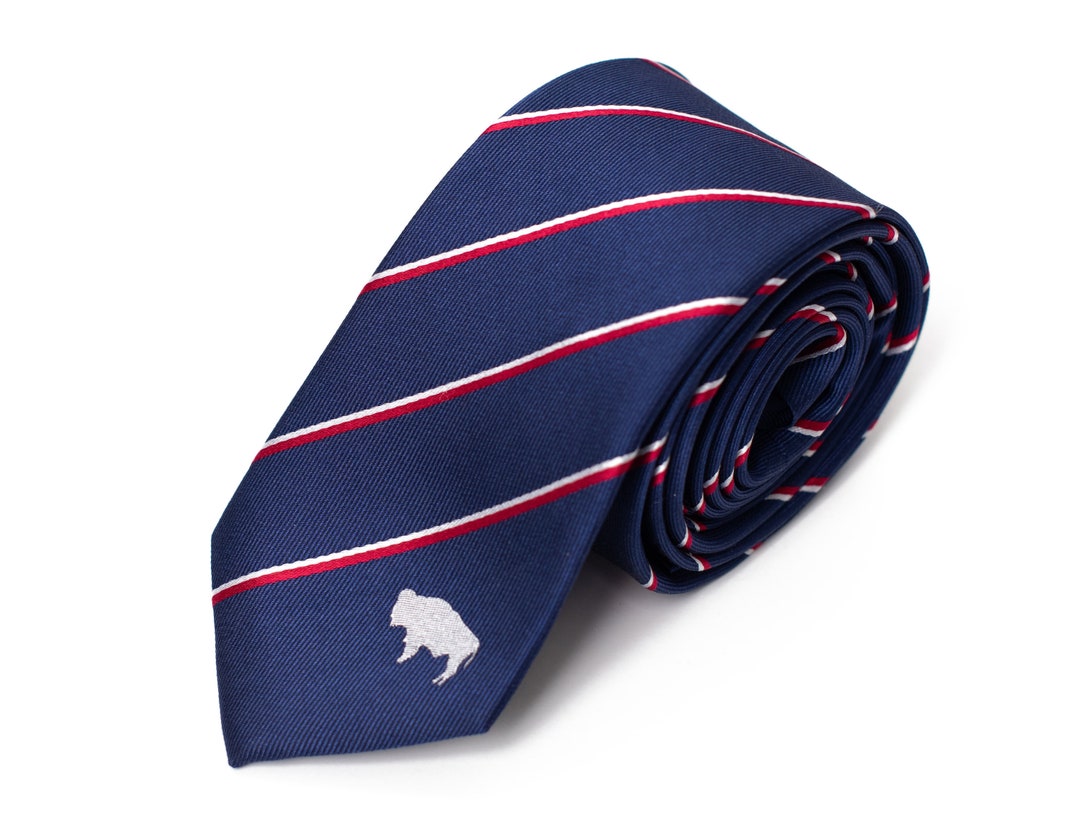 Wyoming Skinny Tie - 2.5" - Wyoming Buffalo Bison Flag - Wyoming WY ...