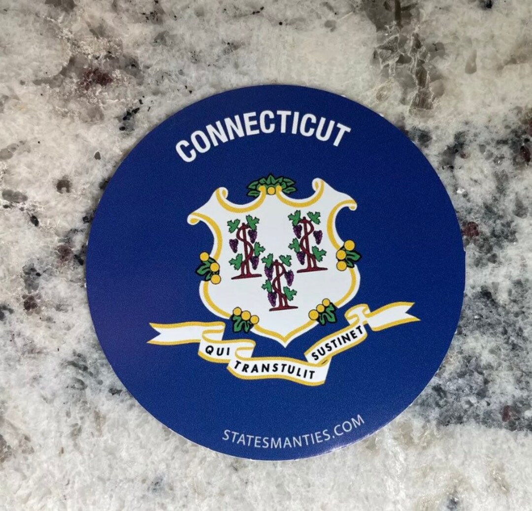 Connecticut Vinyl Sticker Decal - 3” - 6 Mil - Water Bottle Laptop Car ...