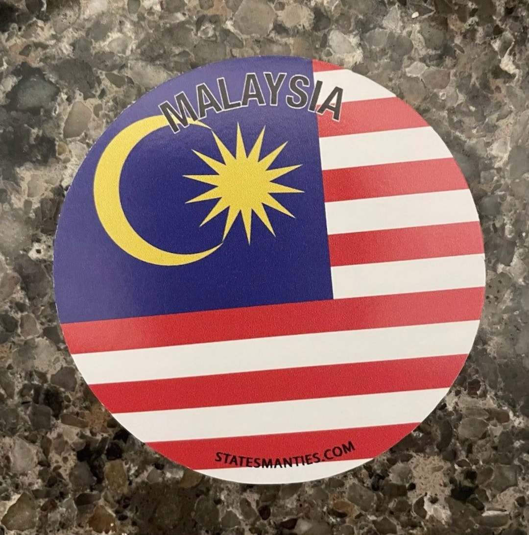 Malaysia Vinyl Sticker Decal - 3” - 6 Mil - Water Bottle Laptop Car ...
