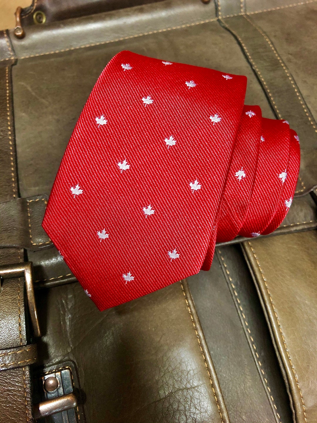 Canada Skinny Tie - 2.5” - Inspired by the Canadian Flag - Canada Thin ...