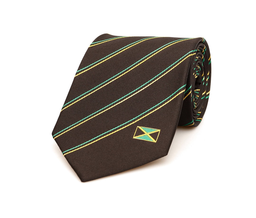 Jamaica Tie - 3.25” - Inspired by the Jamaican Flag - Jamaica Necktie ...