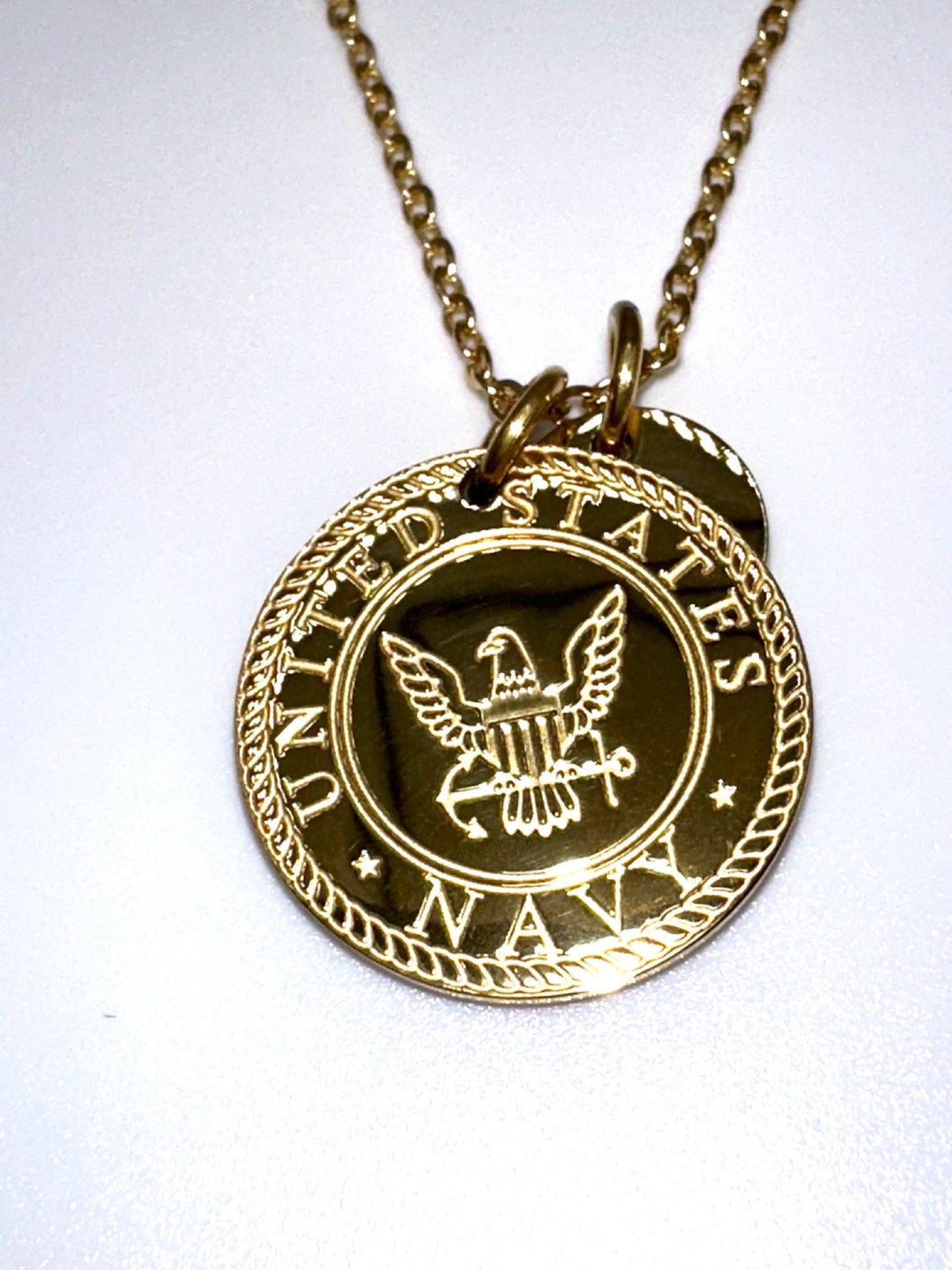 United States US Navy Naval USN Necklace Charm Daughter Mom Wife ...