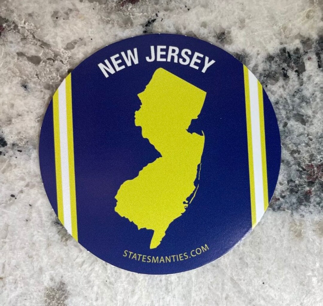 New Jersey NJ Vinyl Sticker Decal - 3” - 6 Mil - Water Bottle Laptop ...