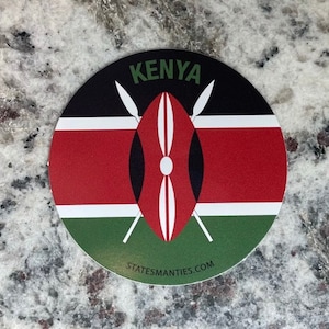Kenya Vinyl Sticker Decal - 3” - 6 Mil - Water Bottle Laptop Car ...