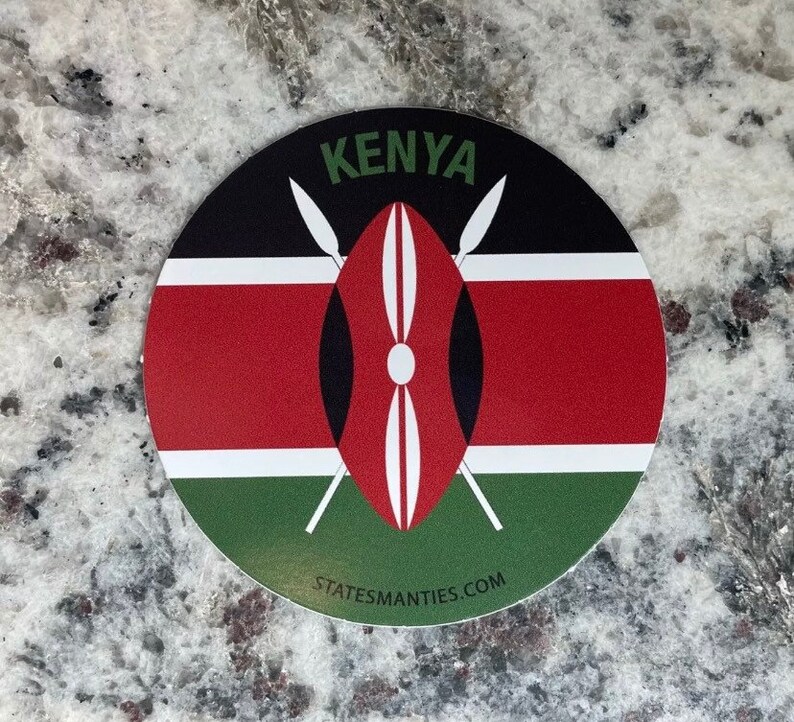 Kenya Vinyl Sticker Decal - 3” - 6 Mil - Water Bottle Laptop Car ...