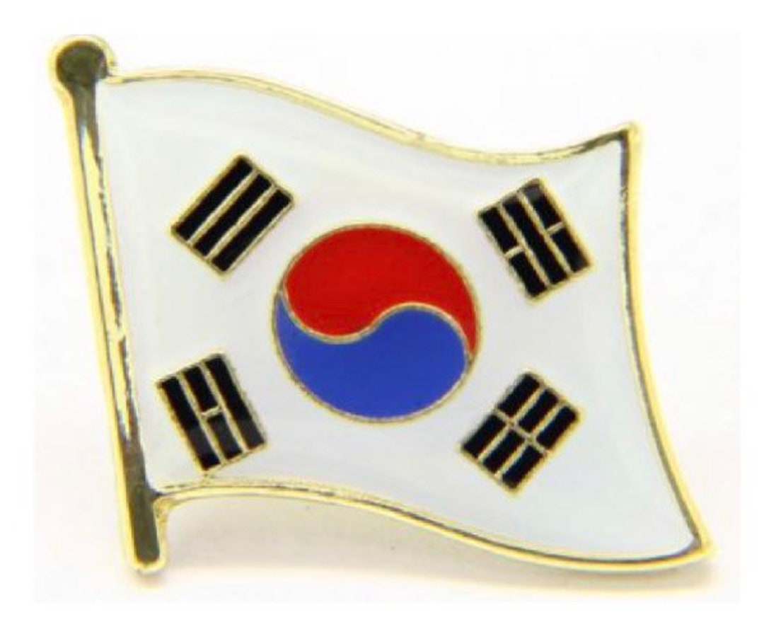South Korea Flag Country Pin Lapel Tie Necktie Tack LDS Missionary ...