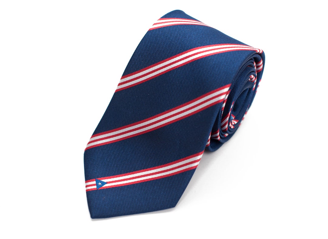 Puerto Rico Tie - 3.25” - Inspired by the Puerto Rican Flag - Puerto ...