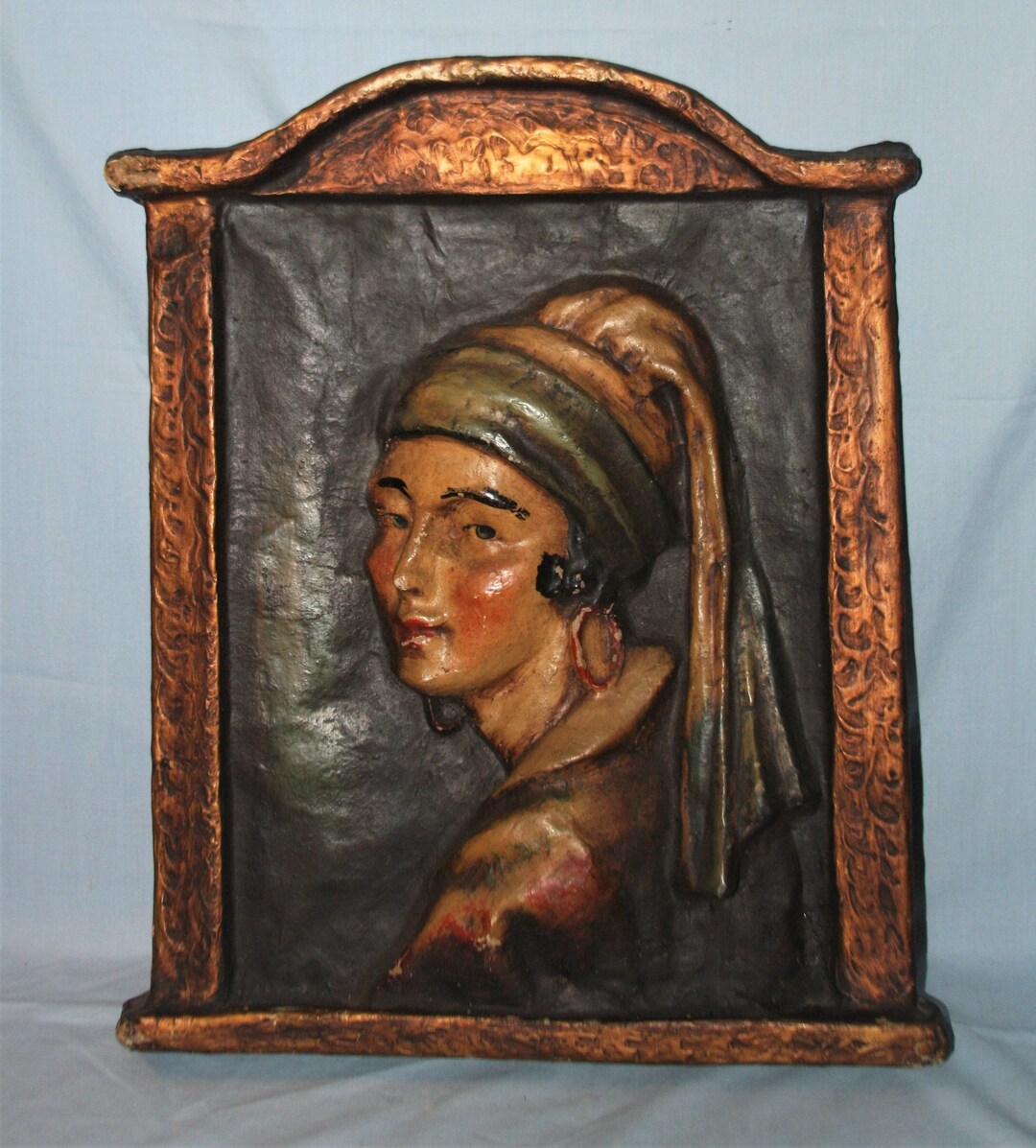 Antique Paper Mache Woman Cameo Wall Art 3 Dimensional - Etsy