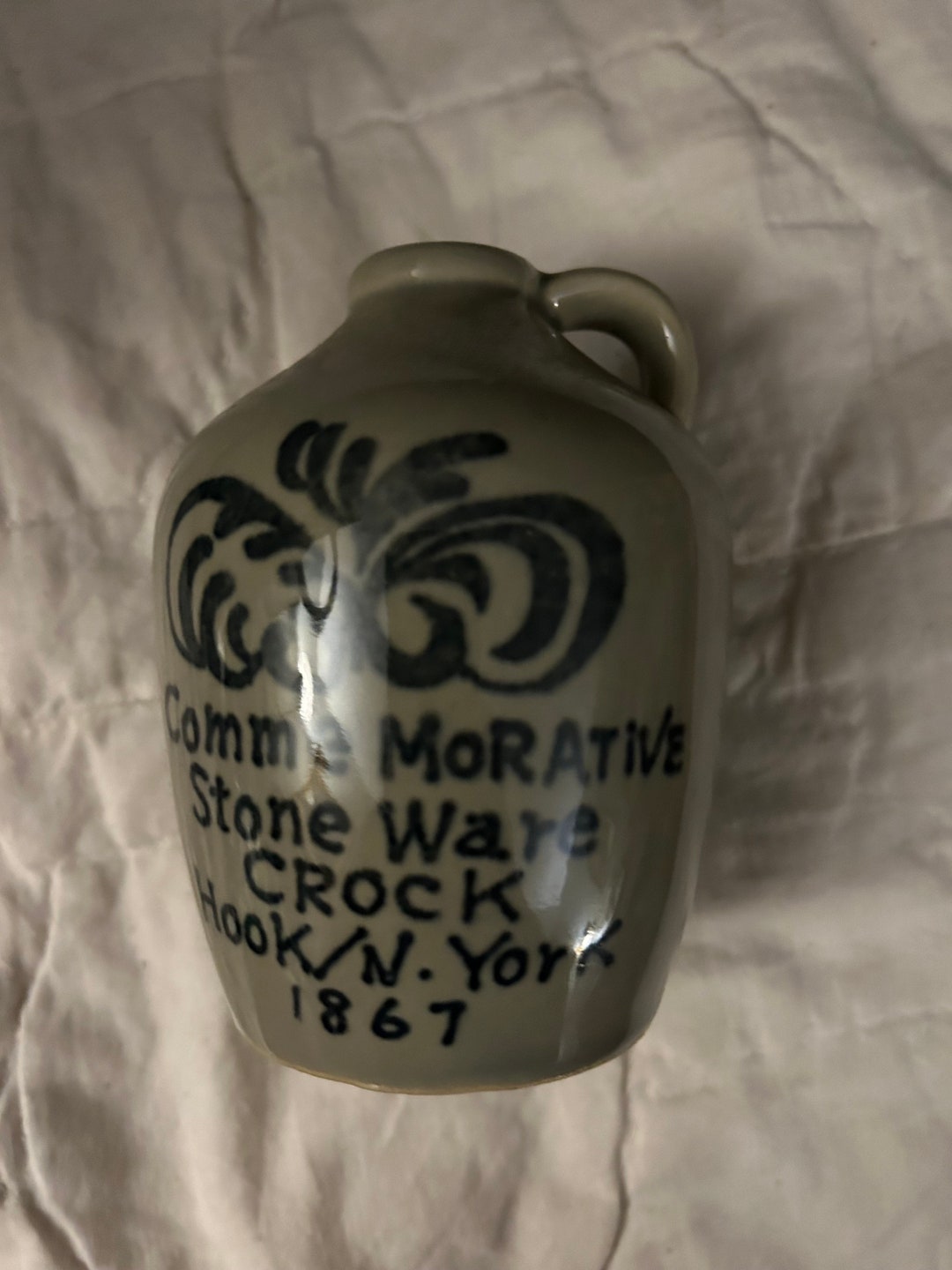 COMME MORATIVE Stoneware Crock Hook/n.york 1867 Decirative Crock - Etsy