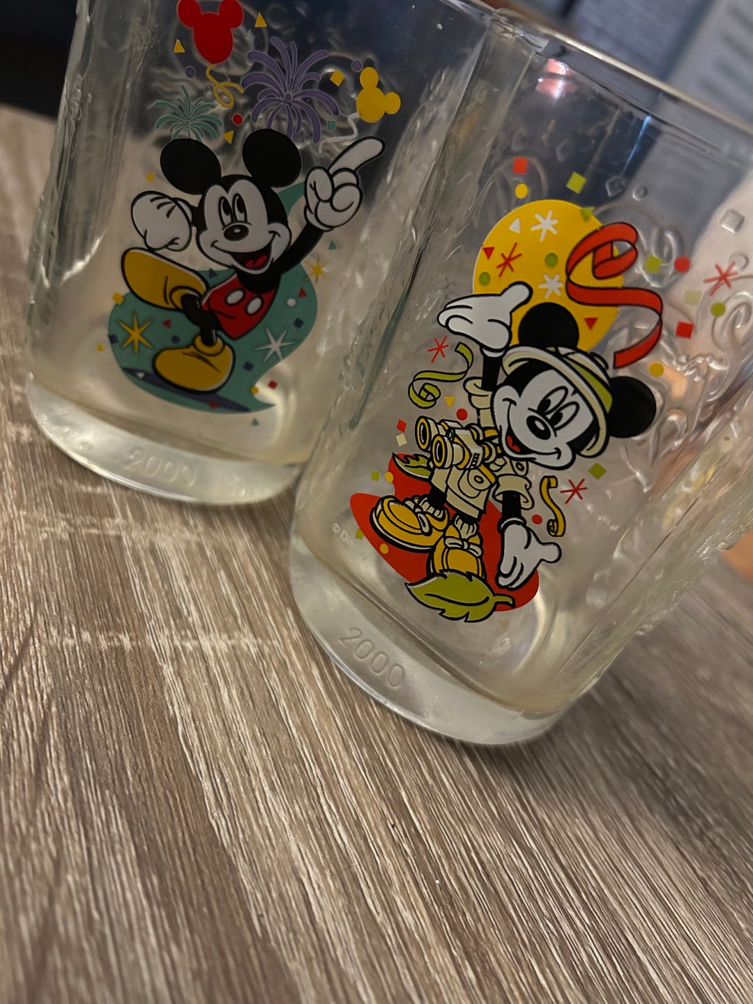 2 Vintage Mickey Mouse Glasses, 2000s, the Magic Kingdom, Animal ...