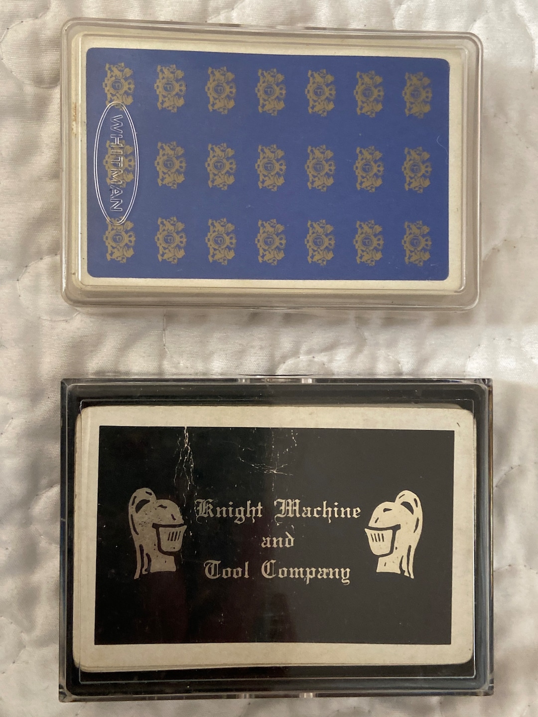 2 Vintage Card Decks in Plastic Cases - Etsy