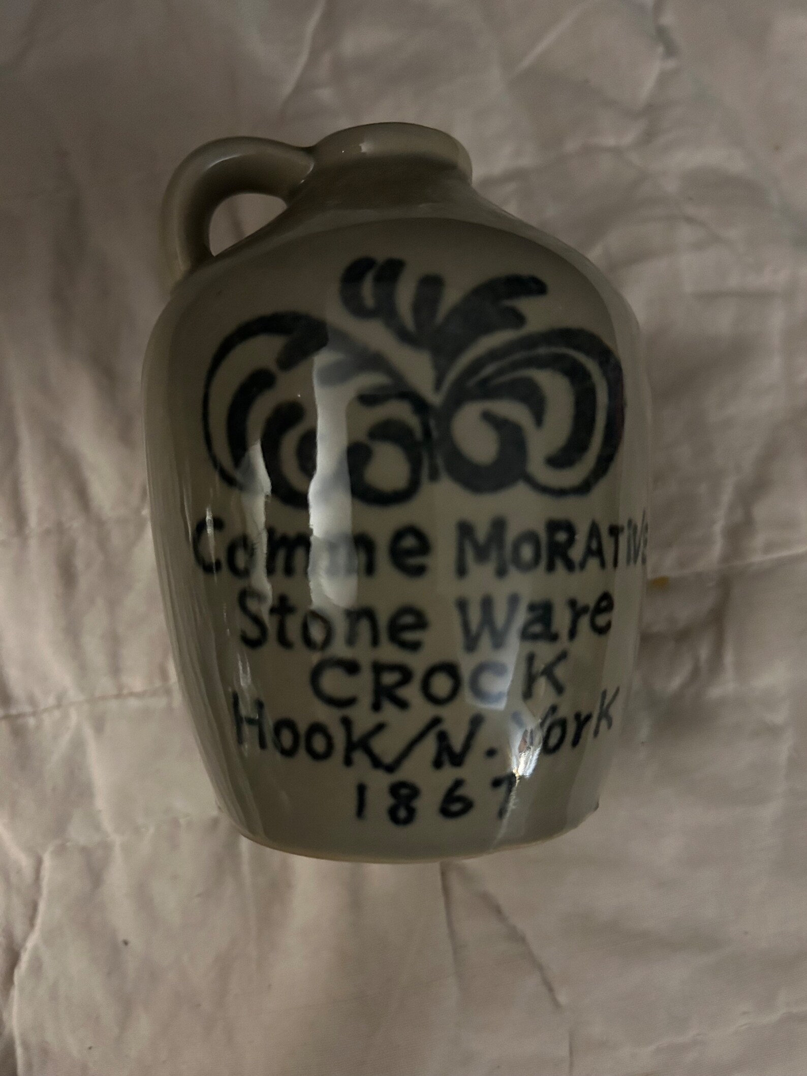 COMME MORATIVE Stoneware Crock Hook/n.york 1867 Decirative Crock - Etsy
