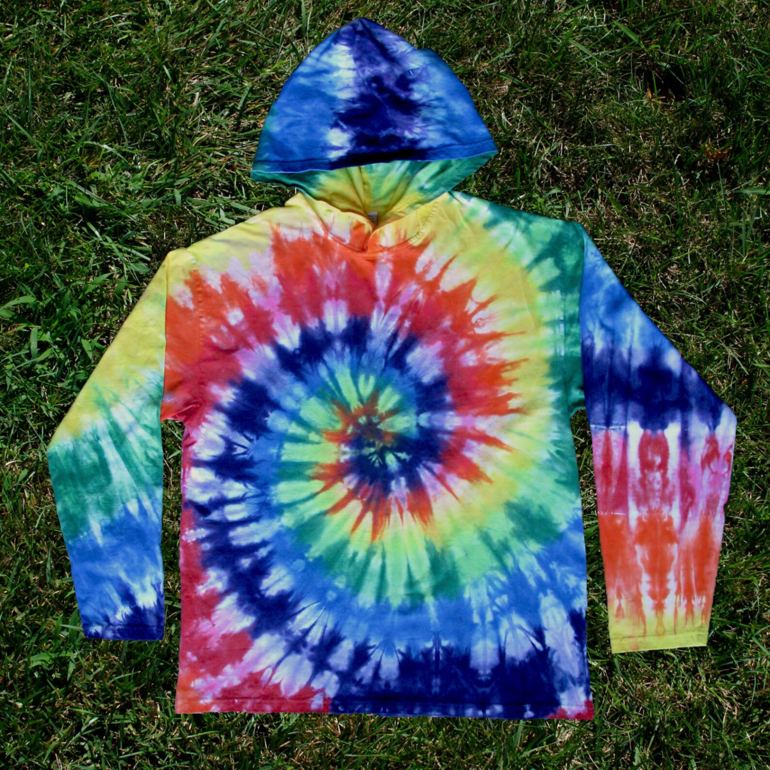Rainbow Spiral Tie-dye Hoodie - Etsy