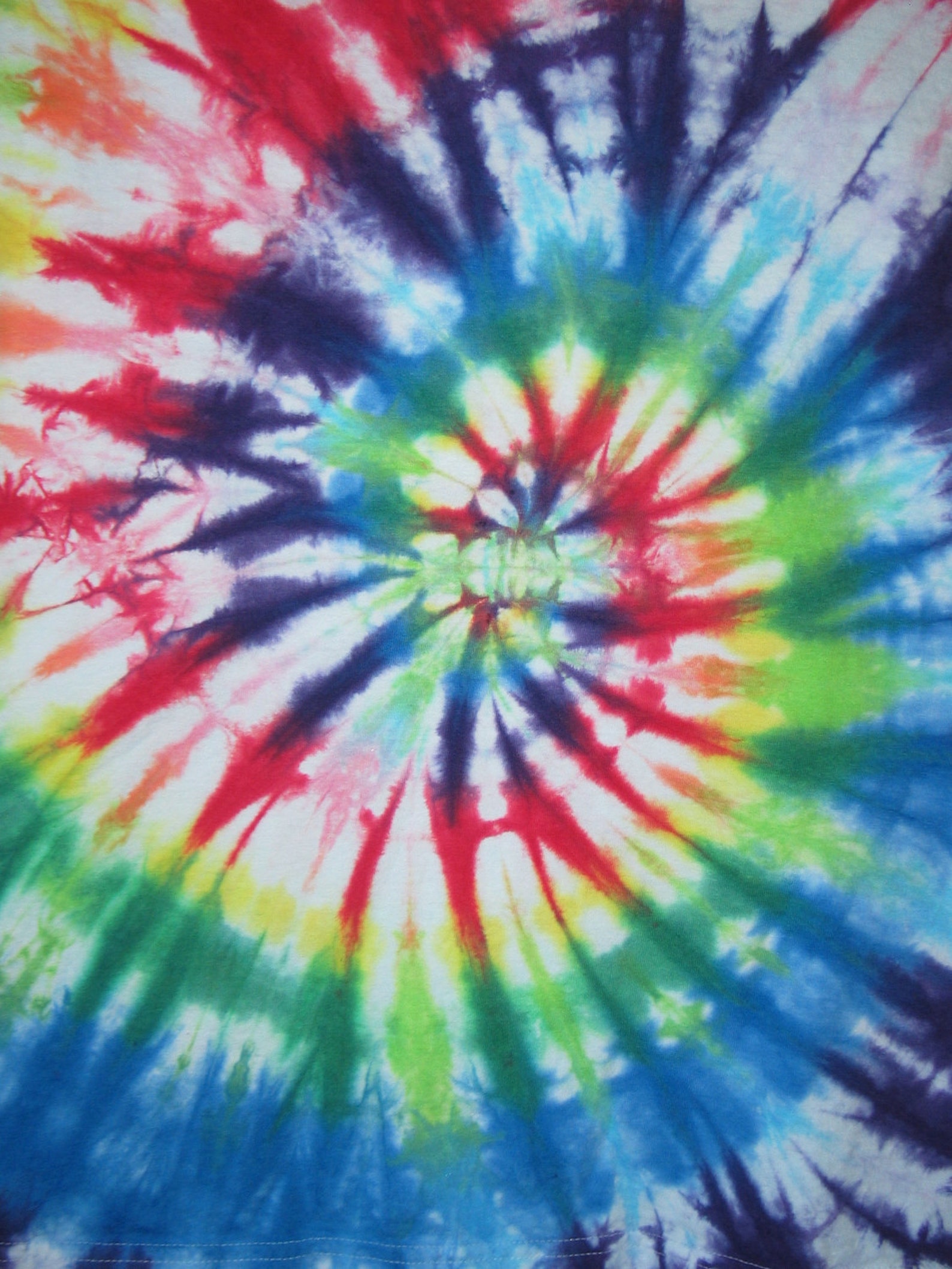 Rainbow Spiral Tie Dye Long Sleeved Tee Shirt Etsy
