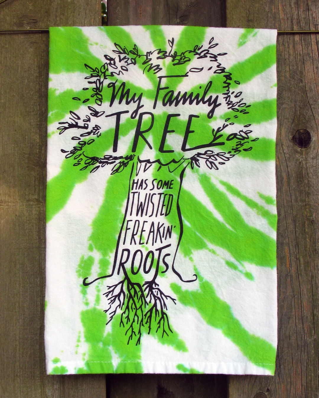 Hilarious Tie-dye "family Tree" Kitchen or Guest Towel - Etsy