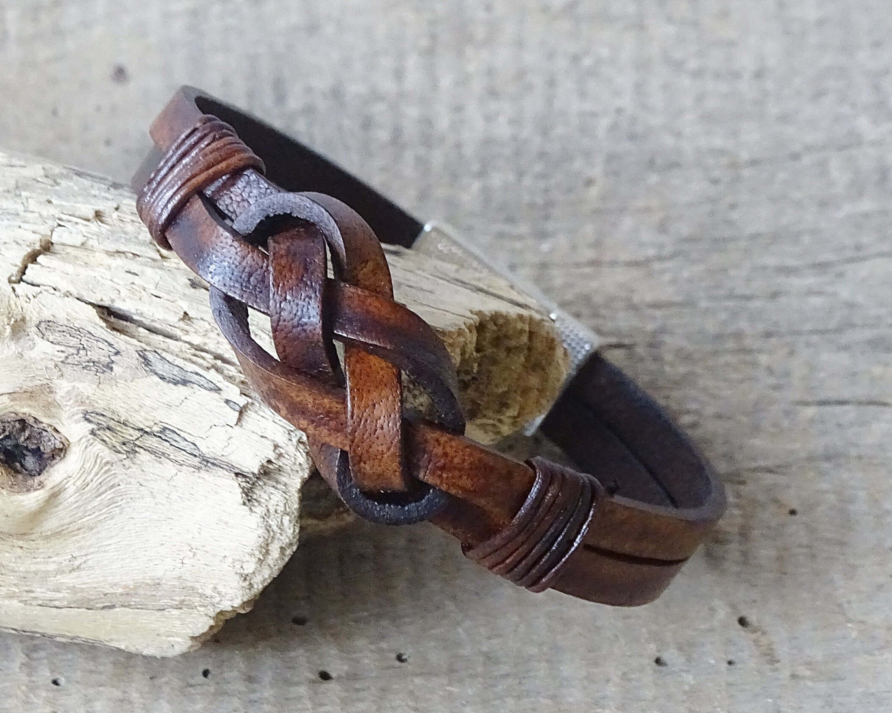 Infinity Knot Leather Bracelet Menmens Leather Infinity Knot - Etsy